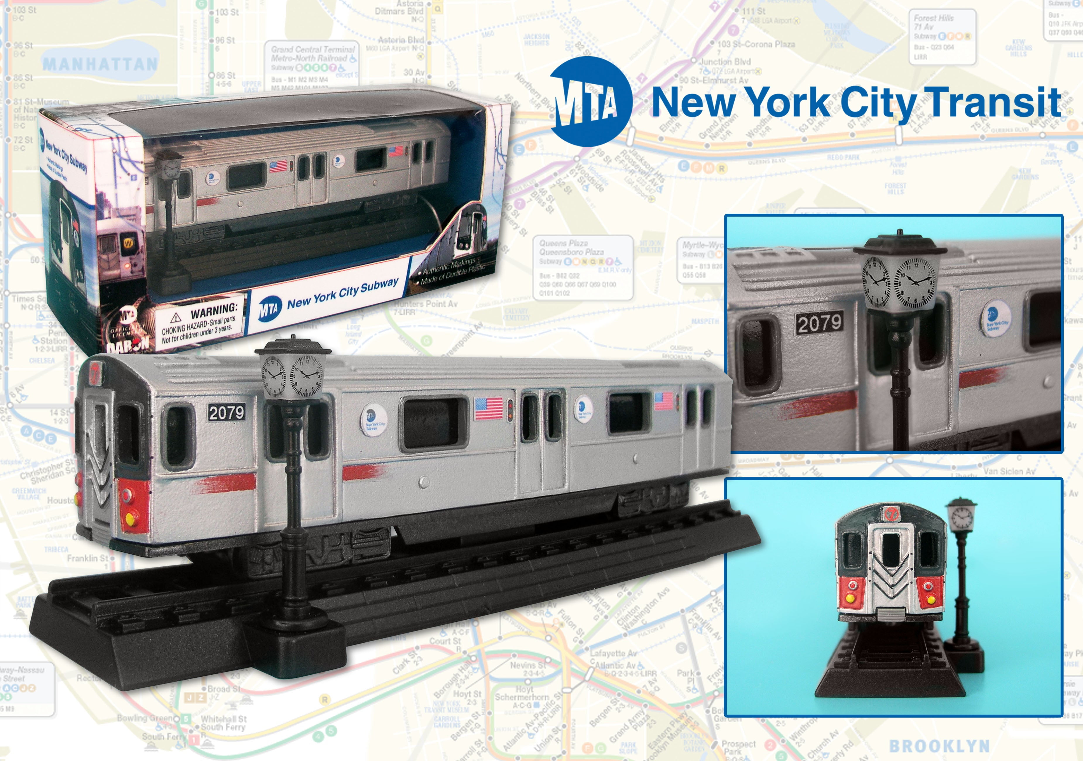 Realtoy RT8555 MTA Diecast Subway Train Toy, Handcrafted Model Railroad ...