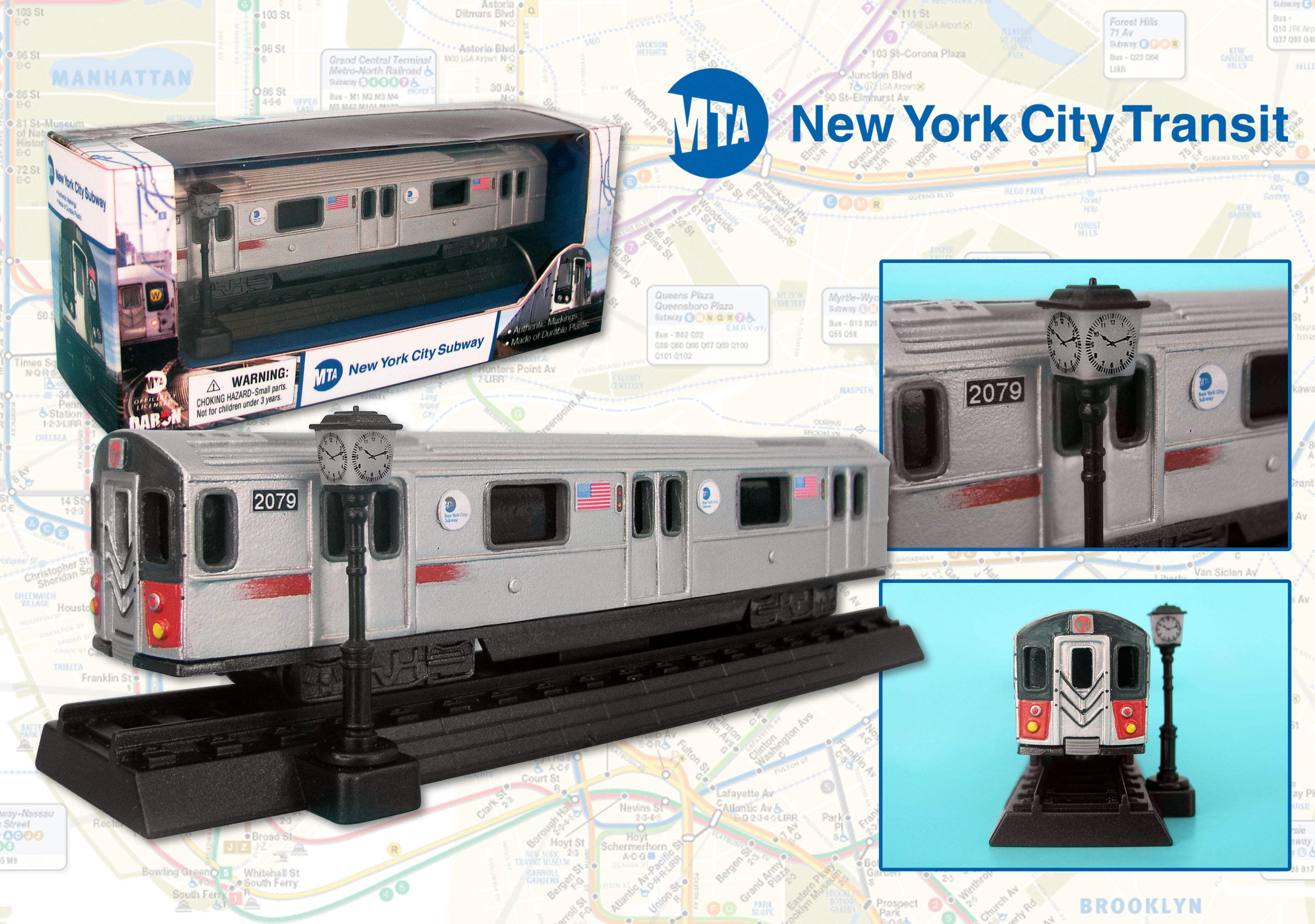 Realtoy RT8555 MTA Diecast Subway Train Toy, Handcrafted Model Railroad ...