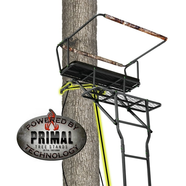 Realtree 15' Air Strike Two-Person Hunting Ladder Tree Stand W/Jaw ...