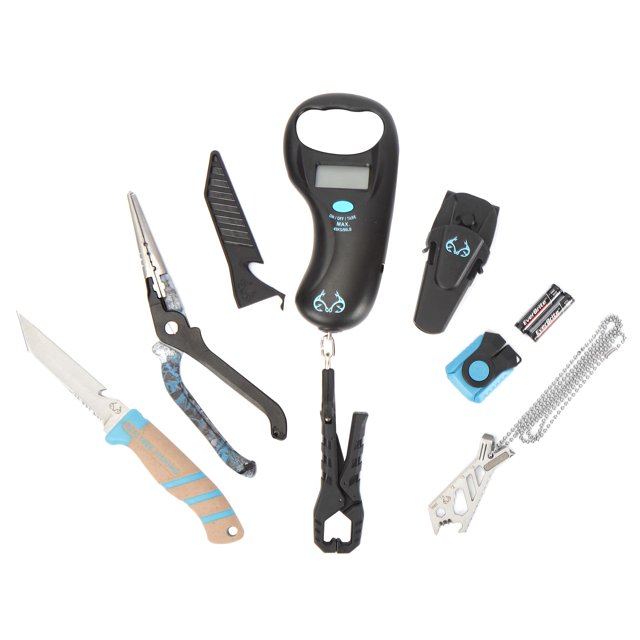 Realtree 7 Piece Angler's Collection Fishing Kit with Stainless Steel ...