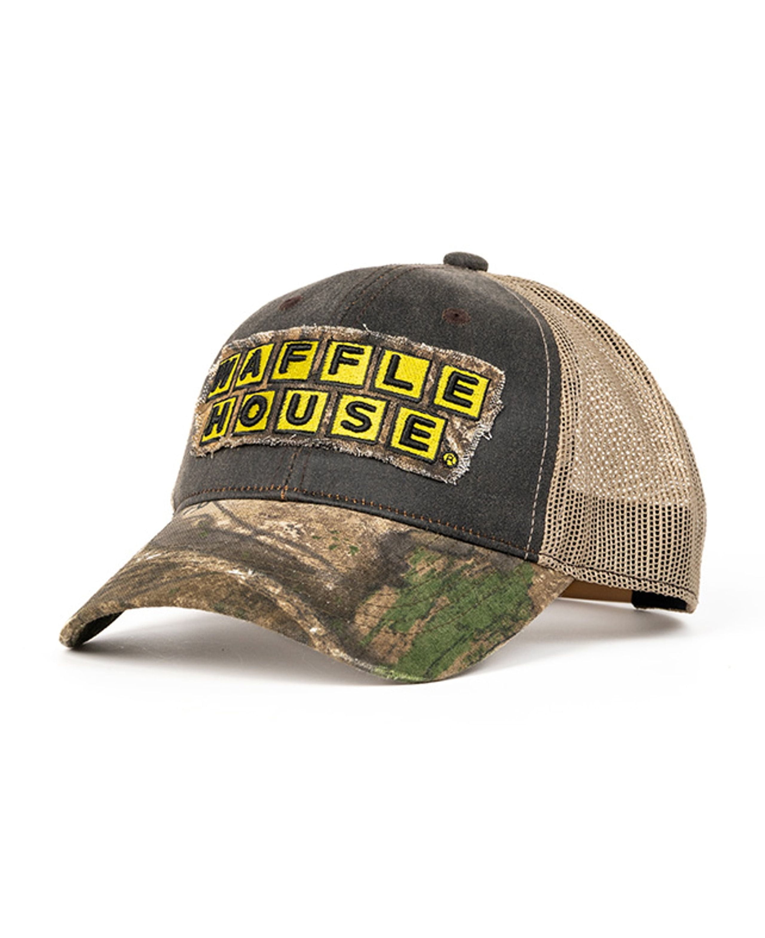 Realtree APX Camo Waffle House Embroidery Logo Mesh Back Hat ...