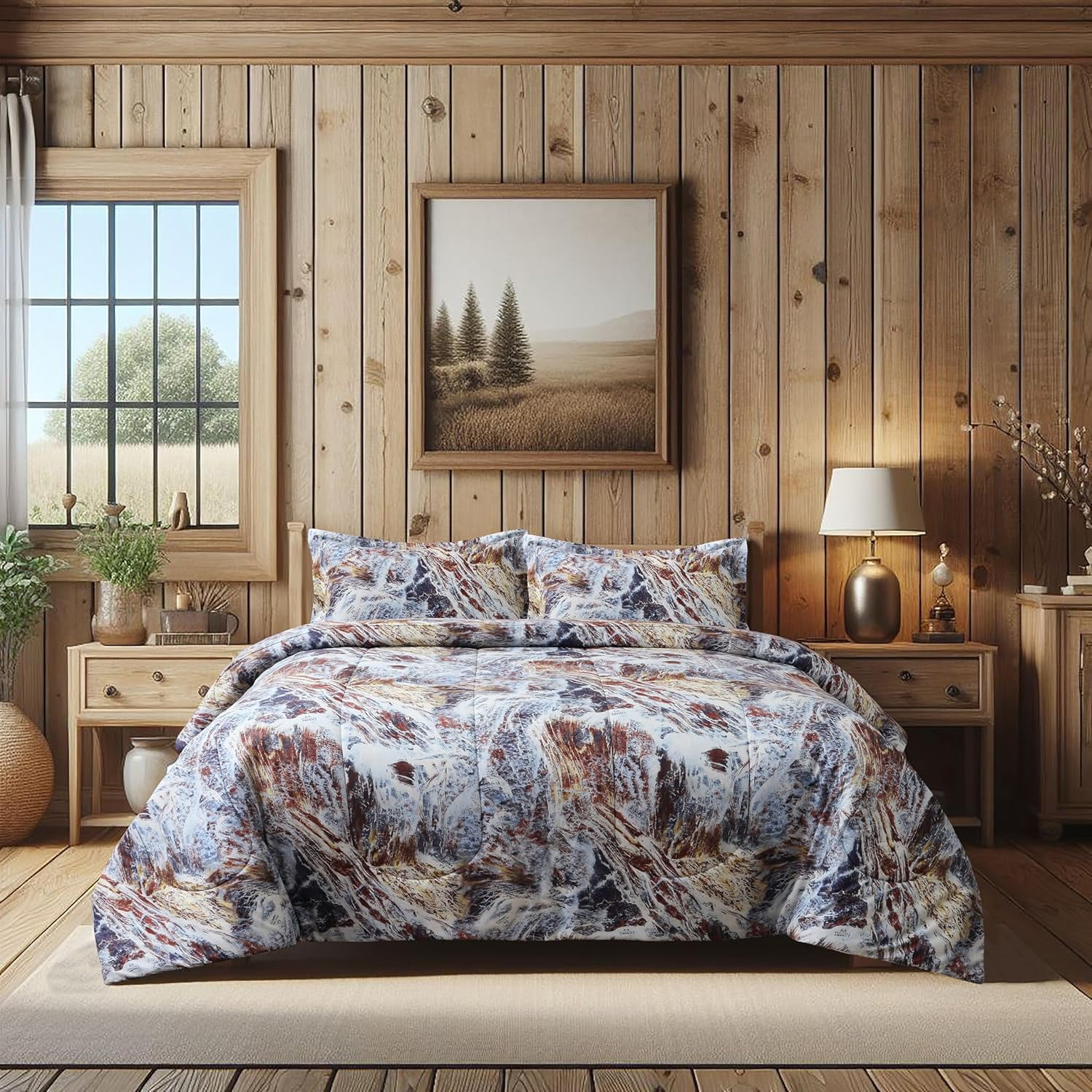 Realtree Aspect Ocean King Comforter Set - 3 Piece Fishing Hunting ...