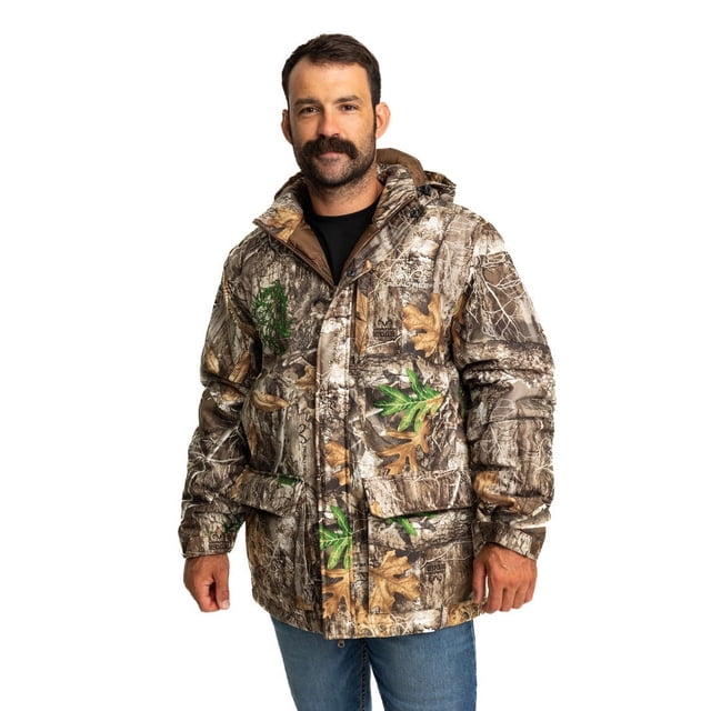 Realtree EDGE Camo Hunting Coat: Pro Staff Insulated Waterproof Parka ...