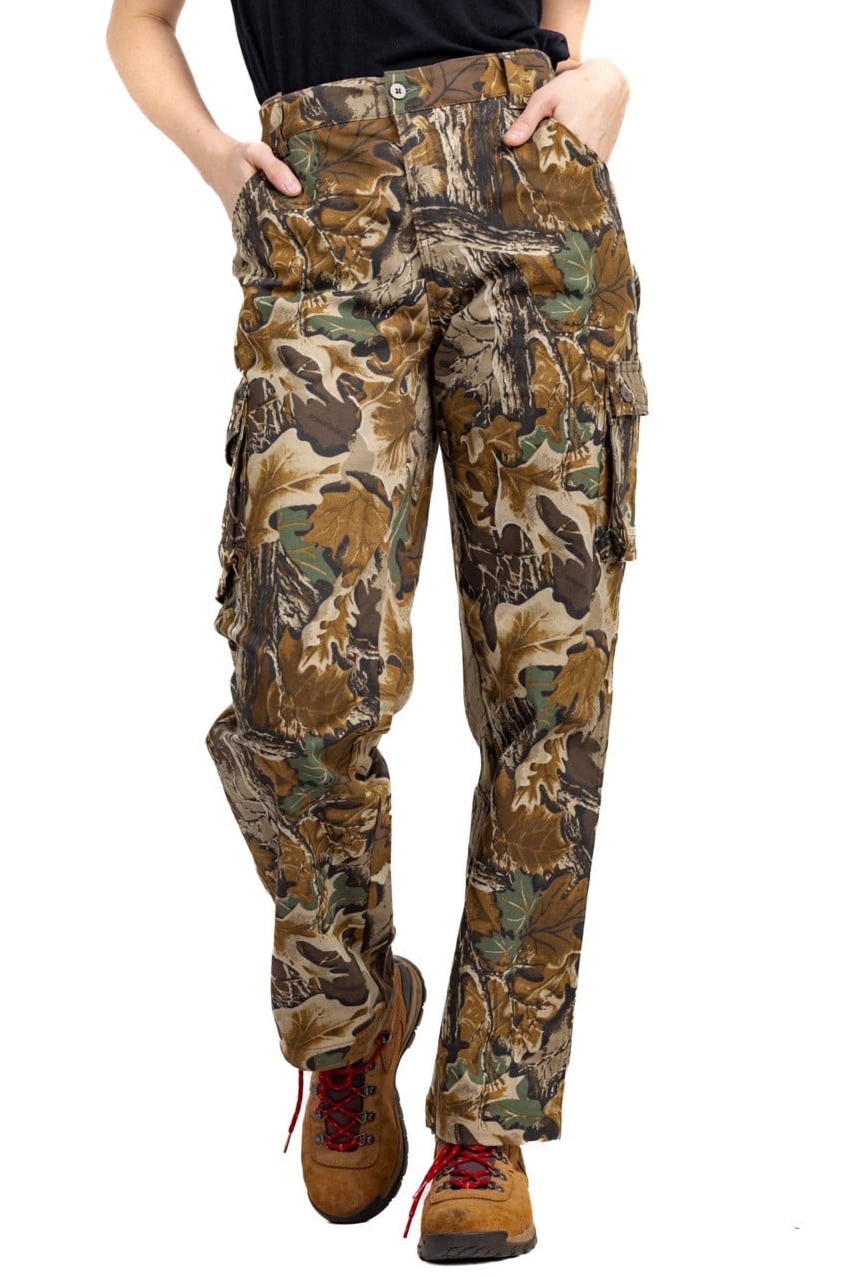 Realtree Women's Classic Camo 6-Pocket Cargo Hunting Pants | Durable ...