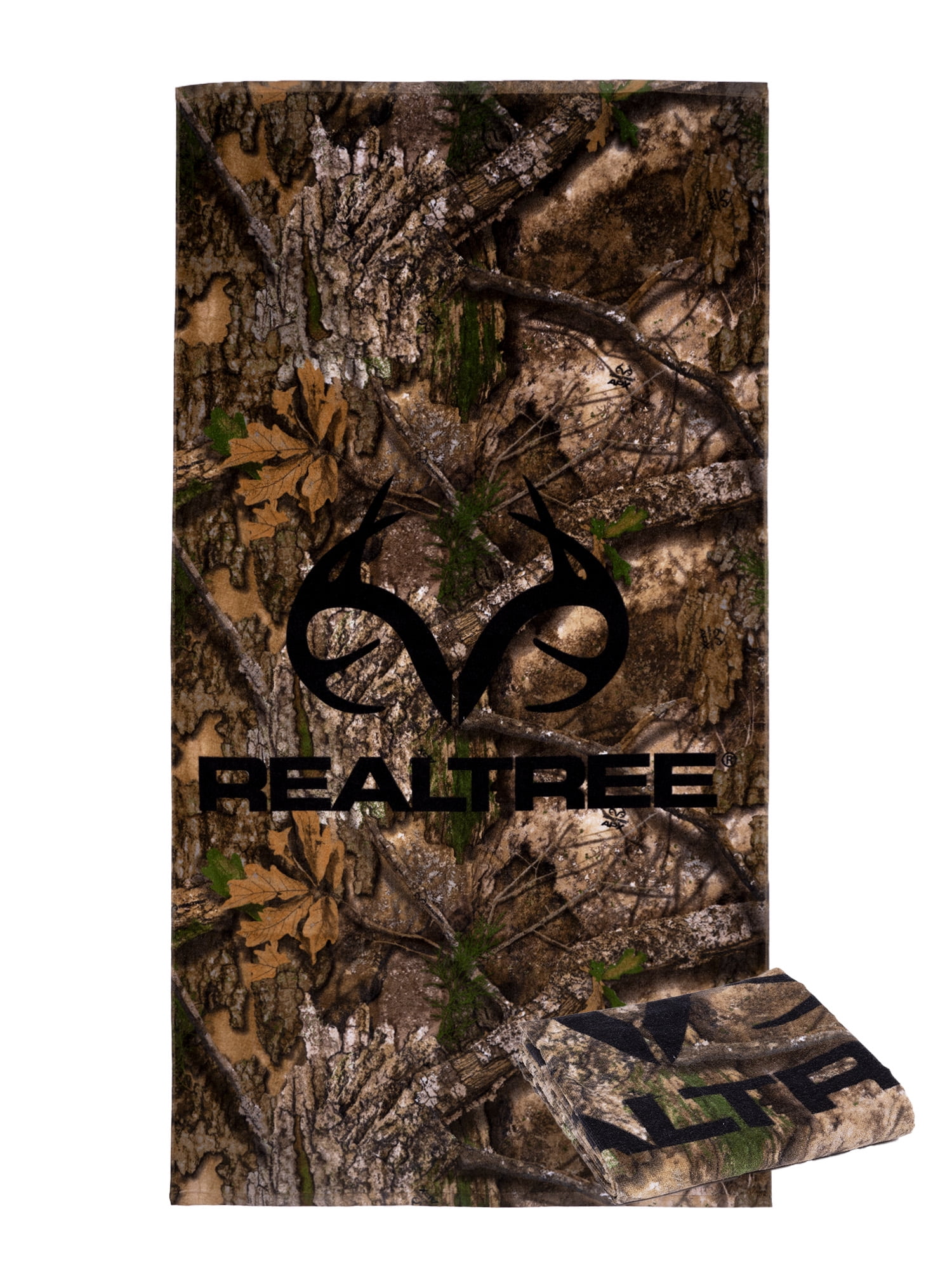 Realtree Cotton Blend APX Camo Graphic Print Quick Dry Beach Towel, 34 ...