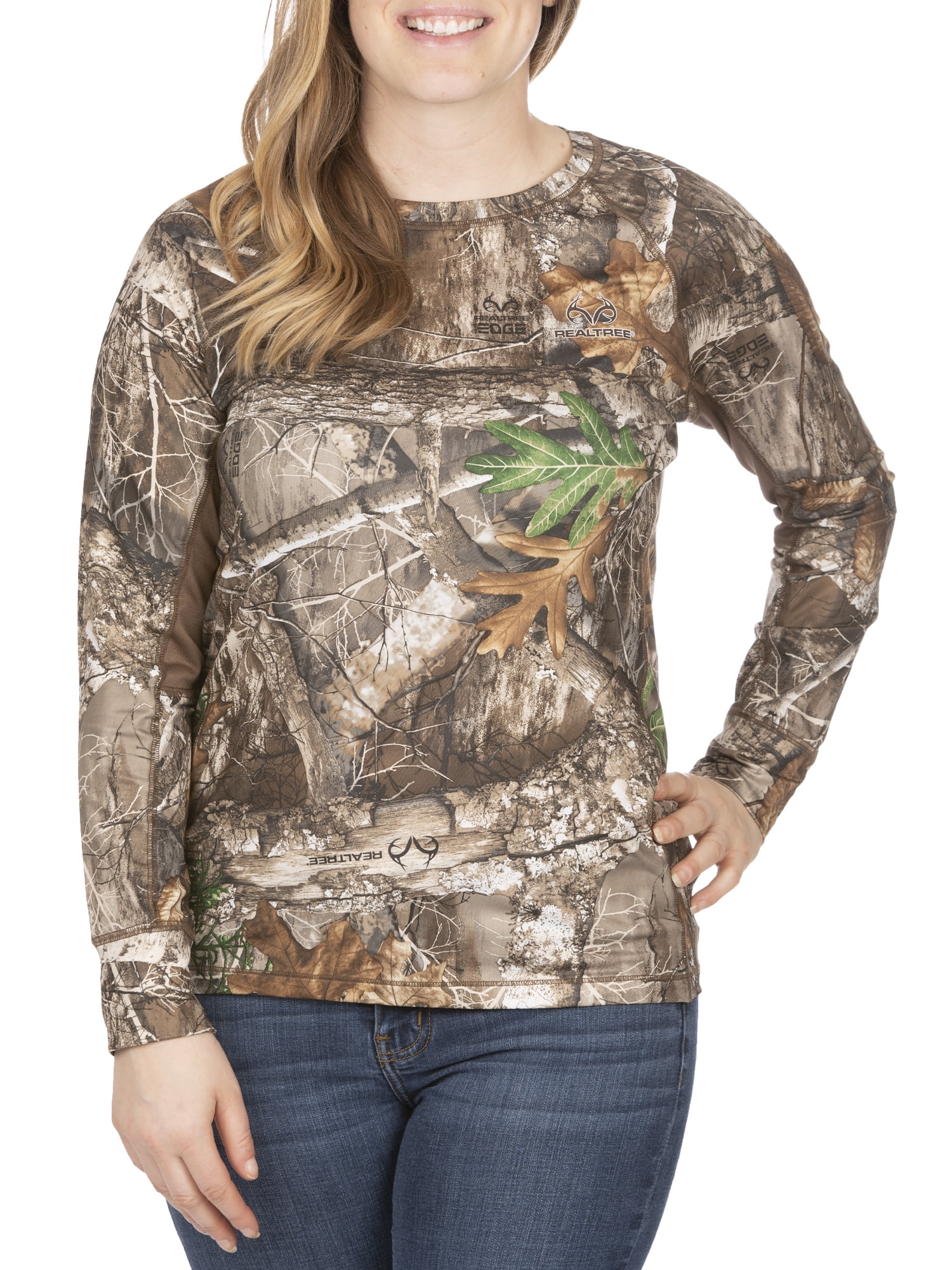 Realtree Edge Women Long Sleeve Performance Hunting Camouflage Tee ...