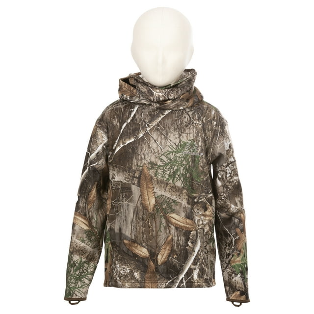 Realtree Edge Youth Performance Pullover Hoodie with Neck Gaiter, S (6 ...