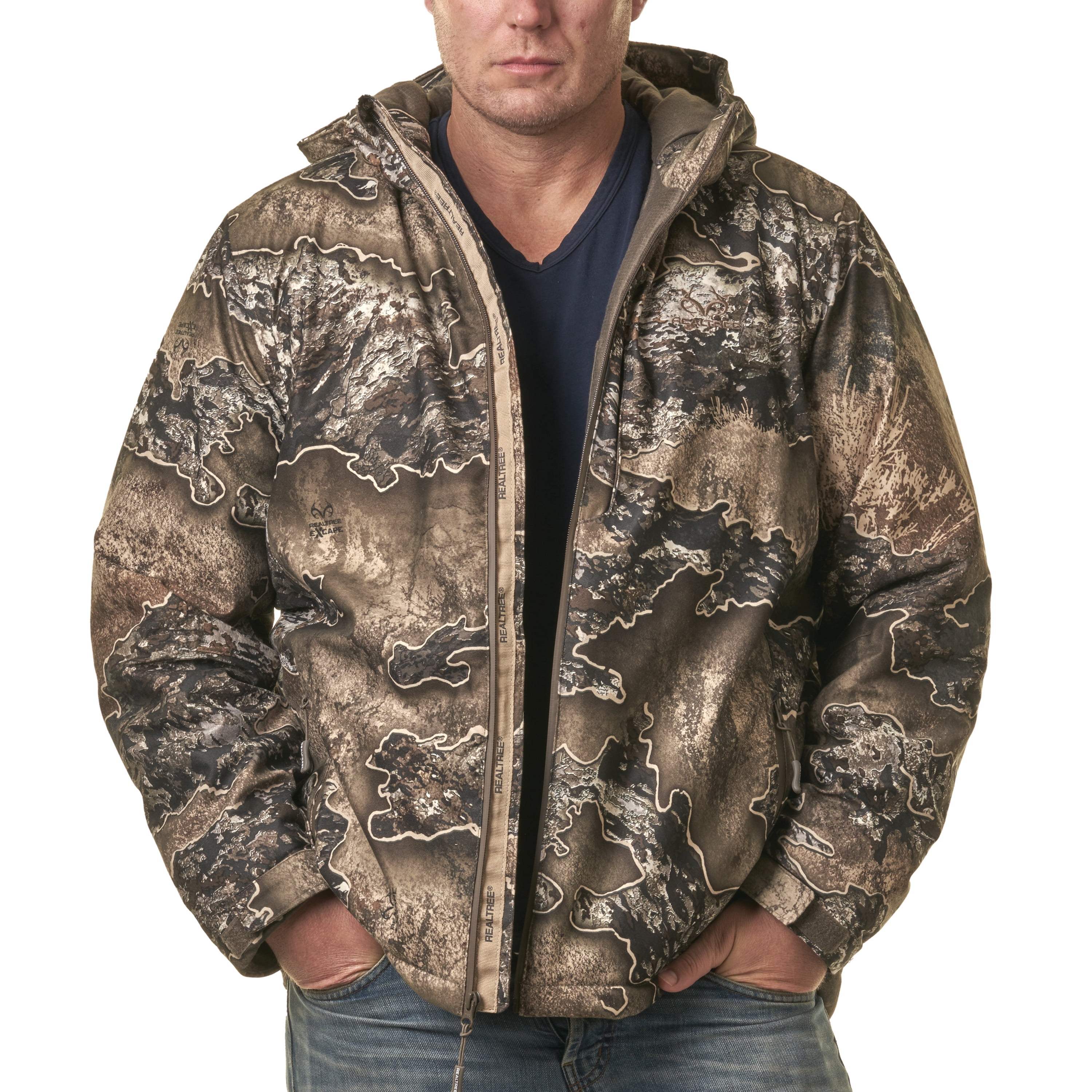 Realtree Excape Men's Insulated Hunting Parka, Waterproof, Sherpa ...