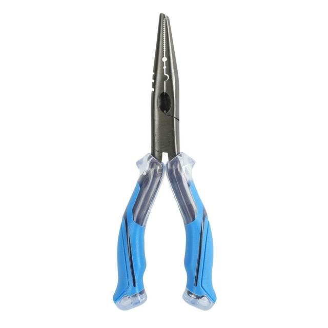 Realtree Fishing 6-inch Long Nose Fishing Pliers, Full-Tang Titanium ...