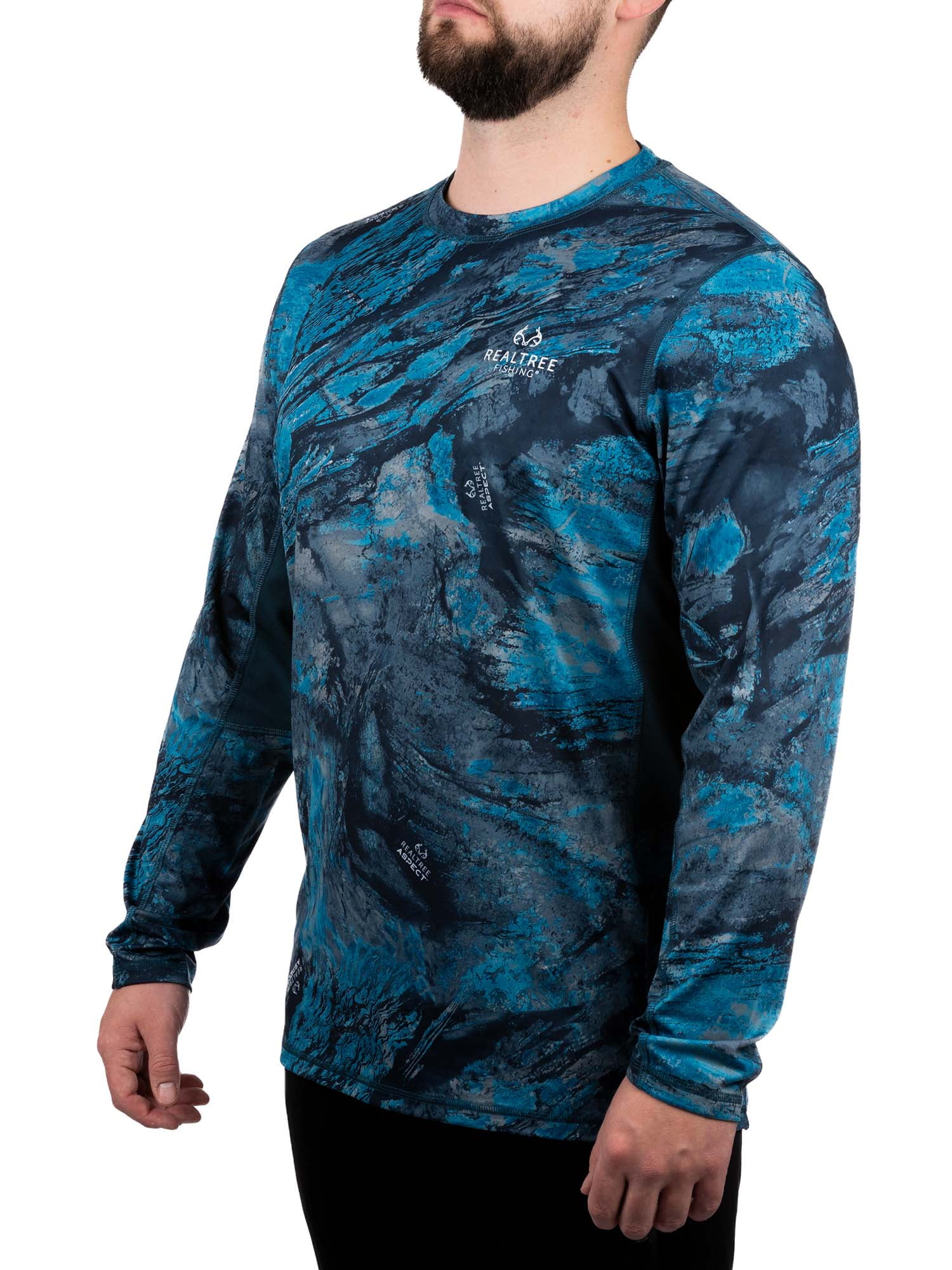 Realtree Fishing Men's Reversible Performance Fishing Tee Shirt ...