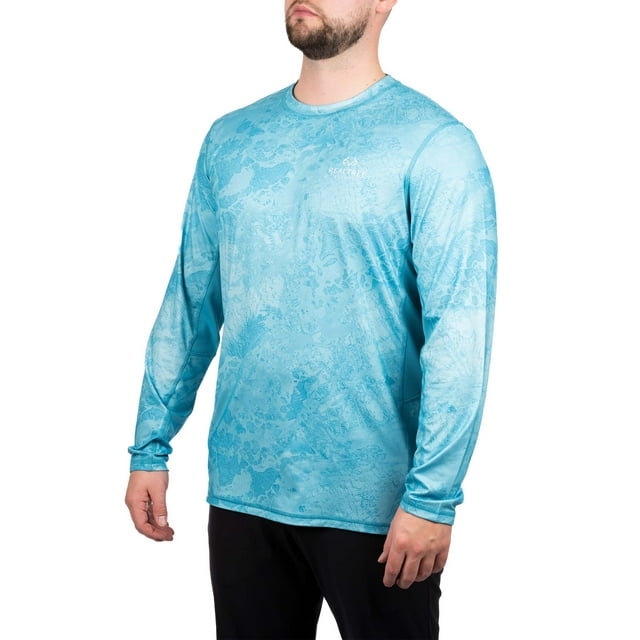 Realtree Fishing Men's Reversible Performance Fishing Tee Shirt ...