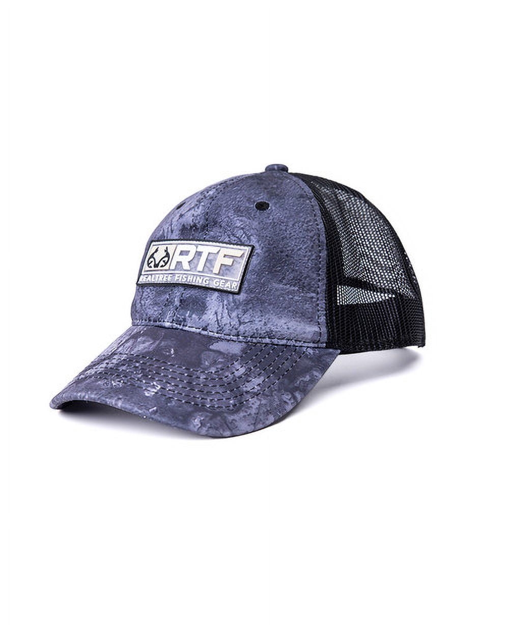 Realtree Fishing Mesh Back Black Hat | WAV3 - Walmart.com