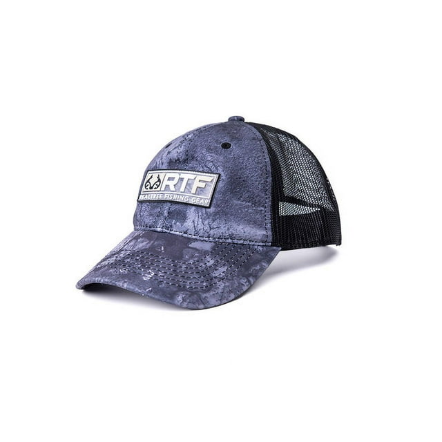 Realtree Fishing Mesh Back Black Hat | WAV3 - Walmart.com