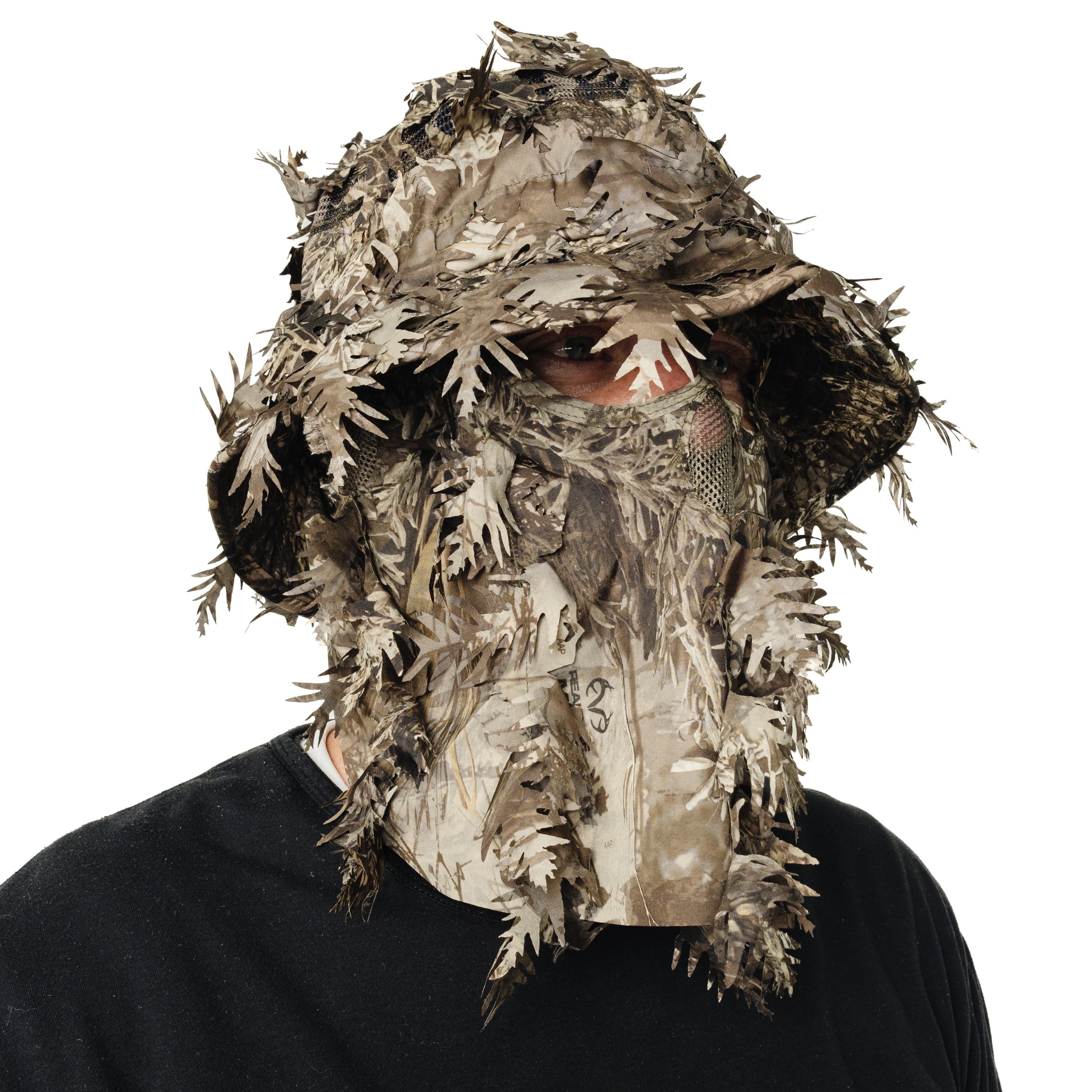 Realtree Max-1 2-in-1 Leafy Camo Face Mask and Bucket Hat for Men ...