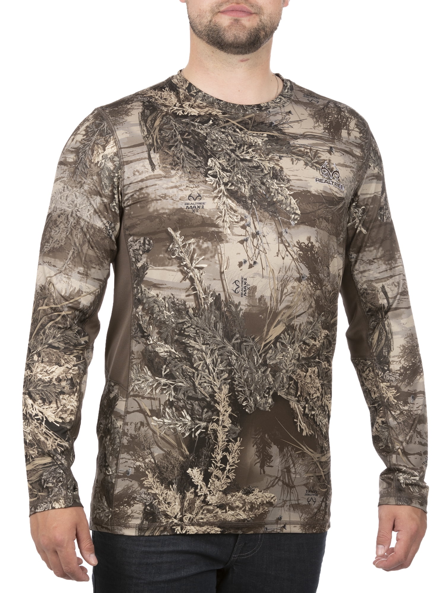 Realtree Men's Max-1 XT Long Sleeve Performance Camo Tee Shirt, Up to ...