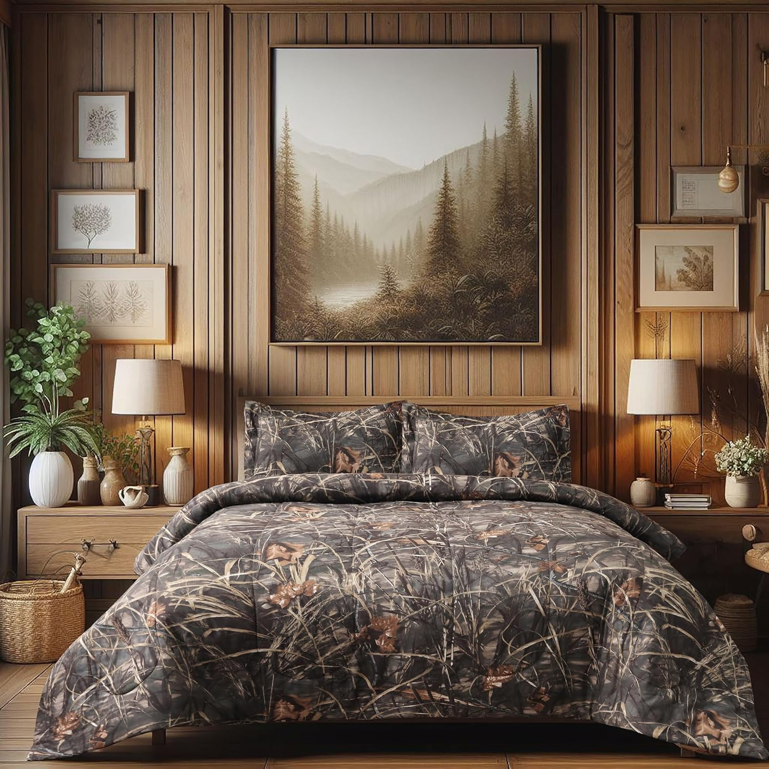 Realtree Max 4 Camo Full Comforter Set 3 Piece Polycotton Rustic ...