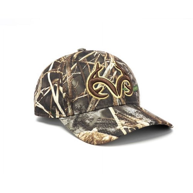 Realtree Max-7 Camo Logo Fitted Hat, Black - Walmart.com
