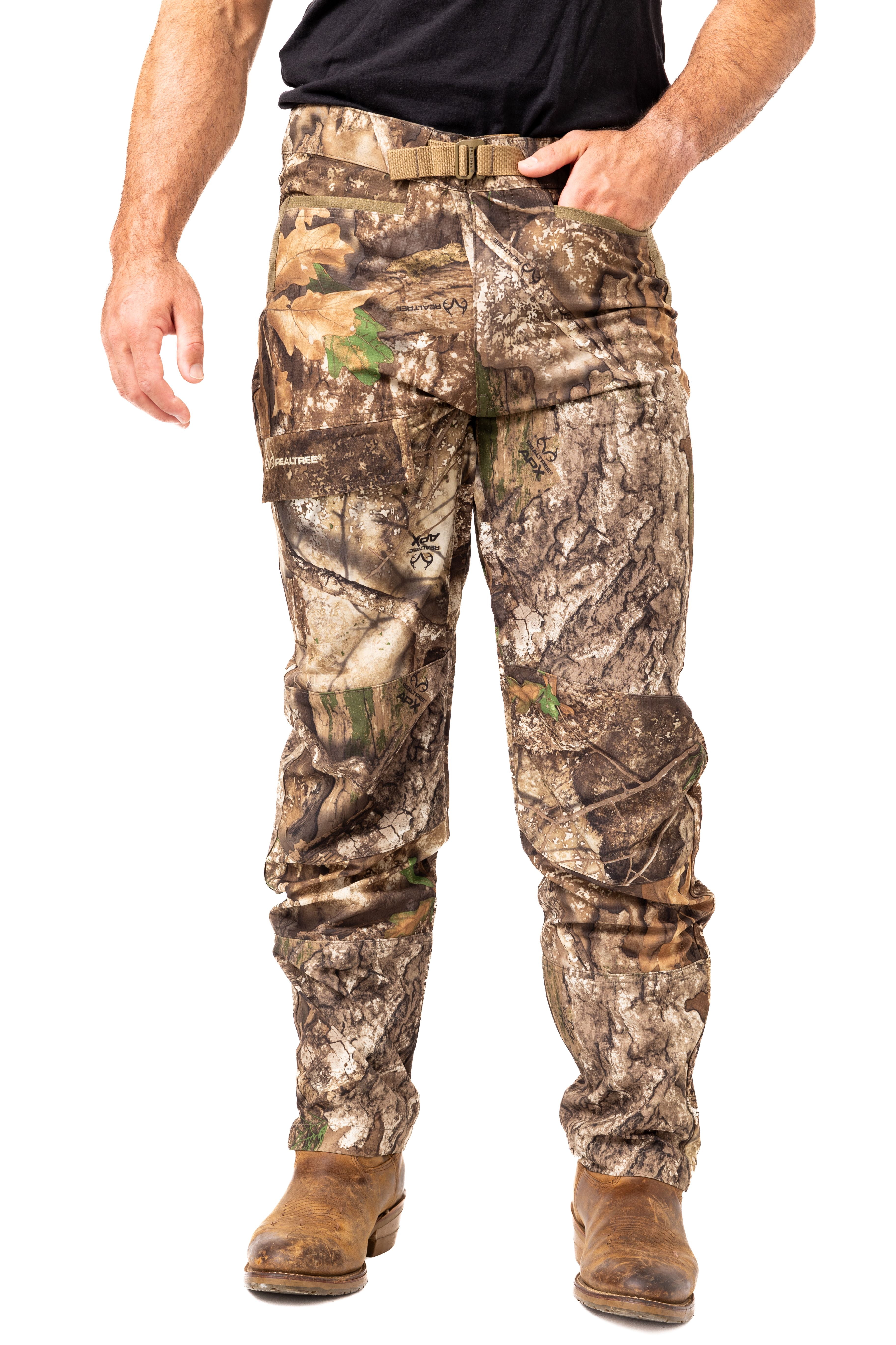 Realtree Men's 5-Pocket APX Camo Hunting Pant - Durable Hunting Pants ...