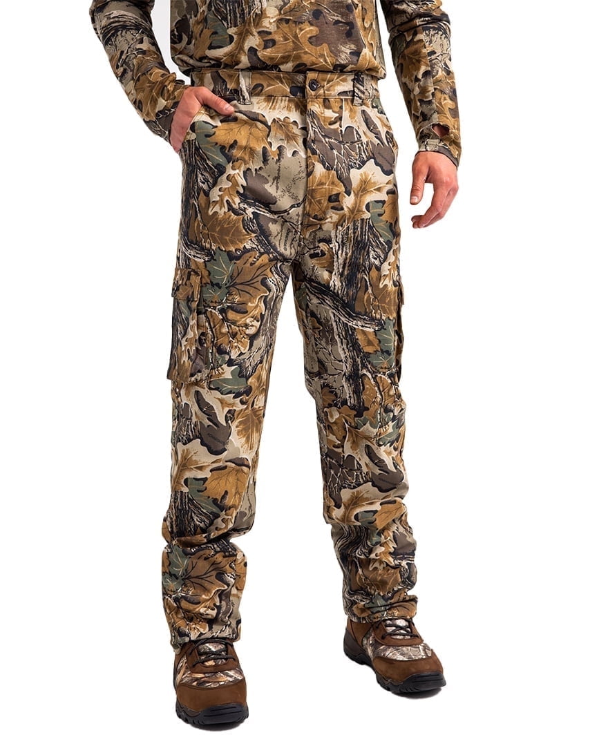 Realtree Men’s 6-Pocket Cargo Pants – Timber Camo Hunting Pants for ...