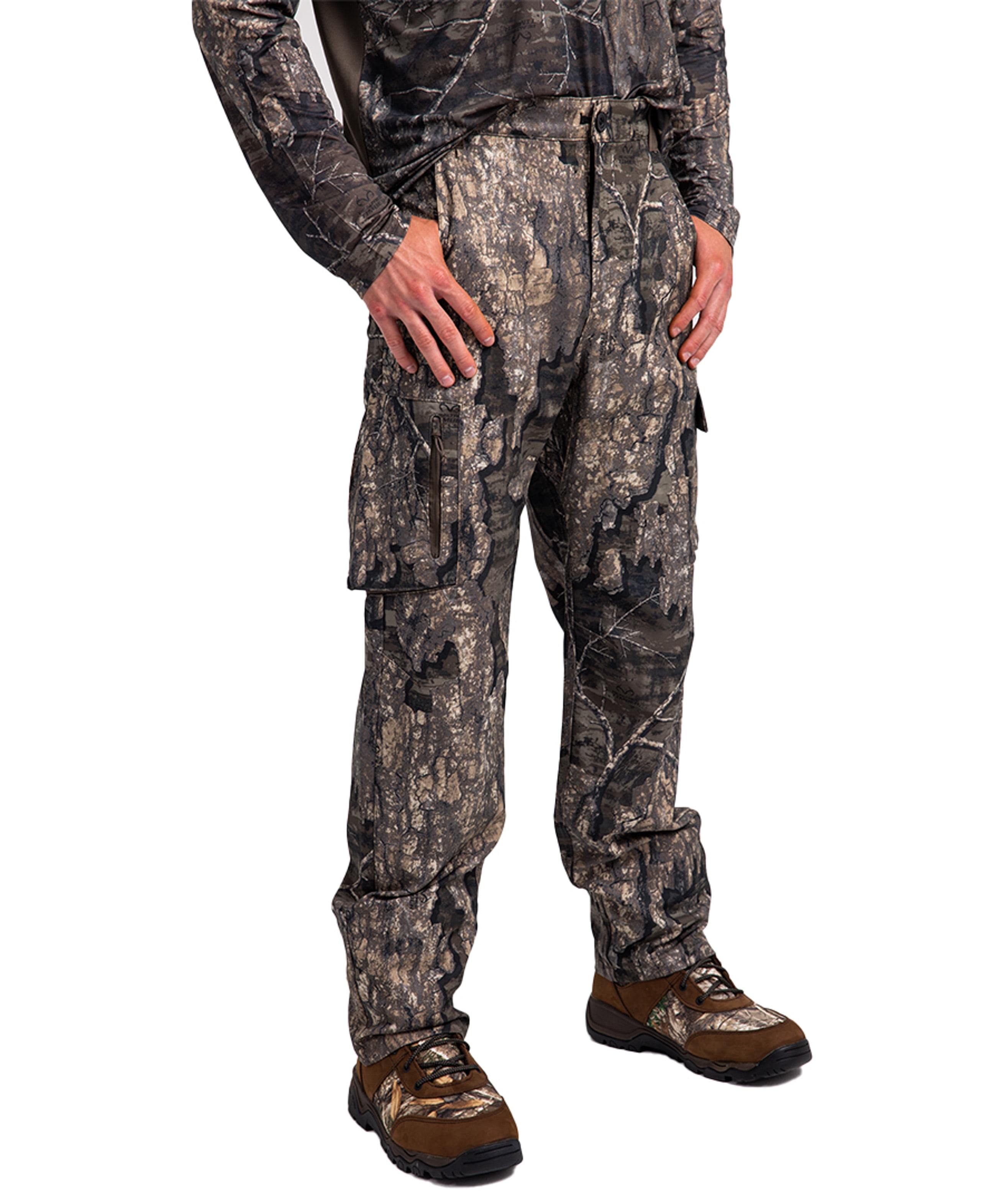 Realtree Men's Timber Camo Hunting Pants, Durable 6-Pocket Cargo Pants ...