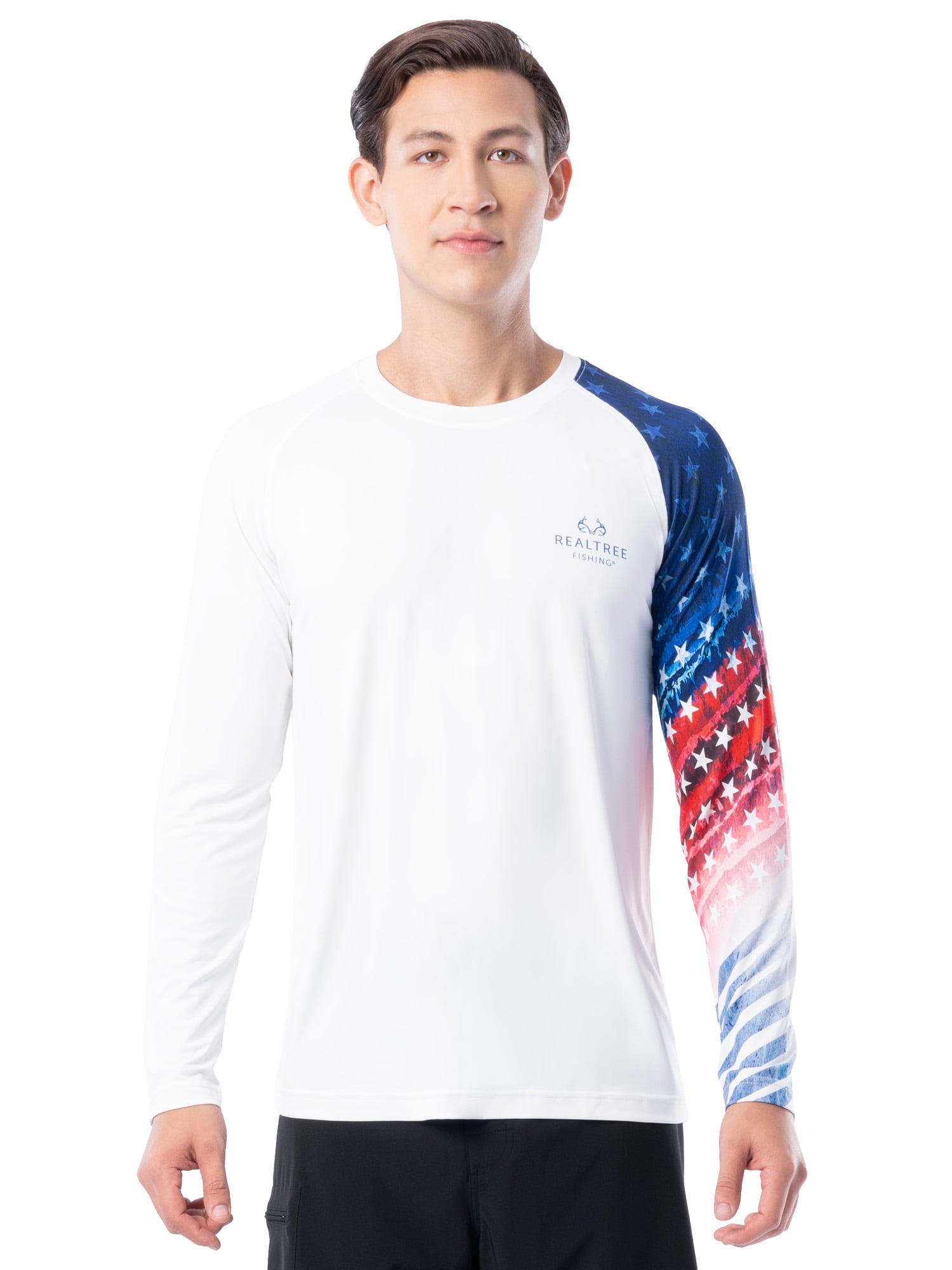 Realtree Americana Flag Long Sleeve Tee - UPF 30 Protection - Walmart.com