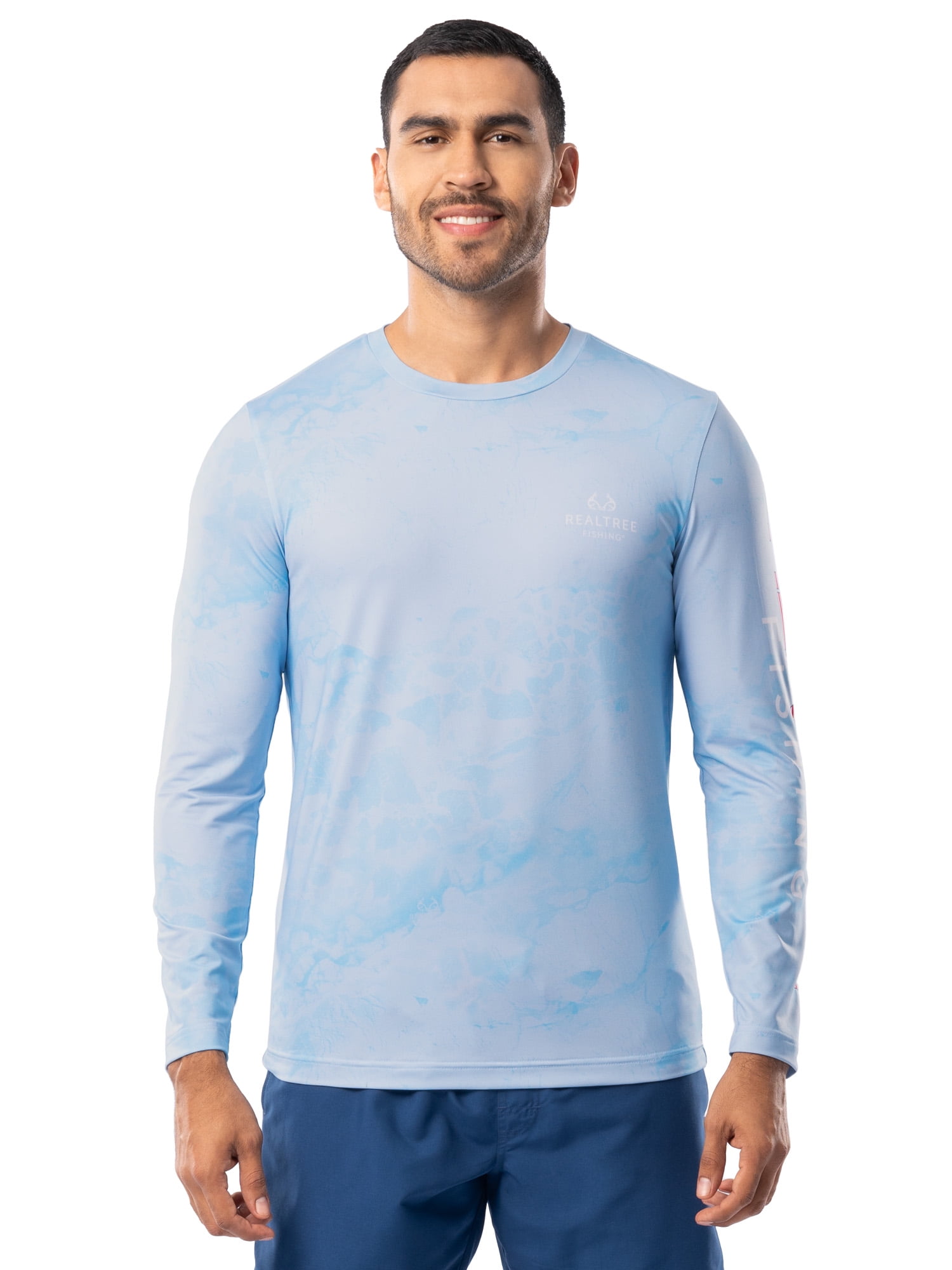 Realtree Men's Americana Long Sleeve Flag Letters Fishing Tee, Realtree ...