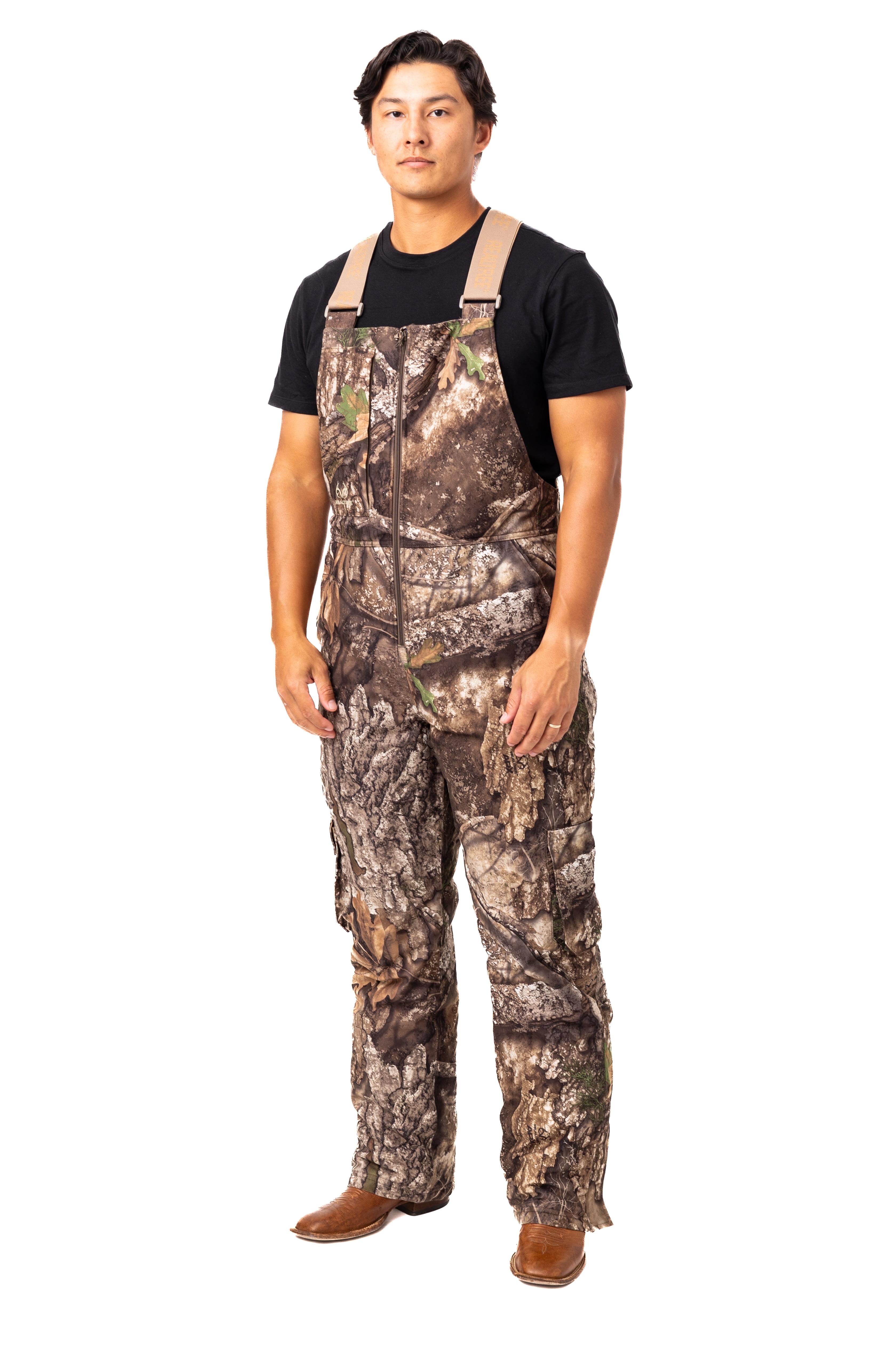 Realtree Men's Big Game Waterproof Insulated Bibs - APX Camo Hunting ...