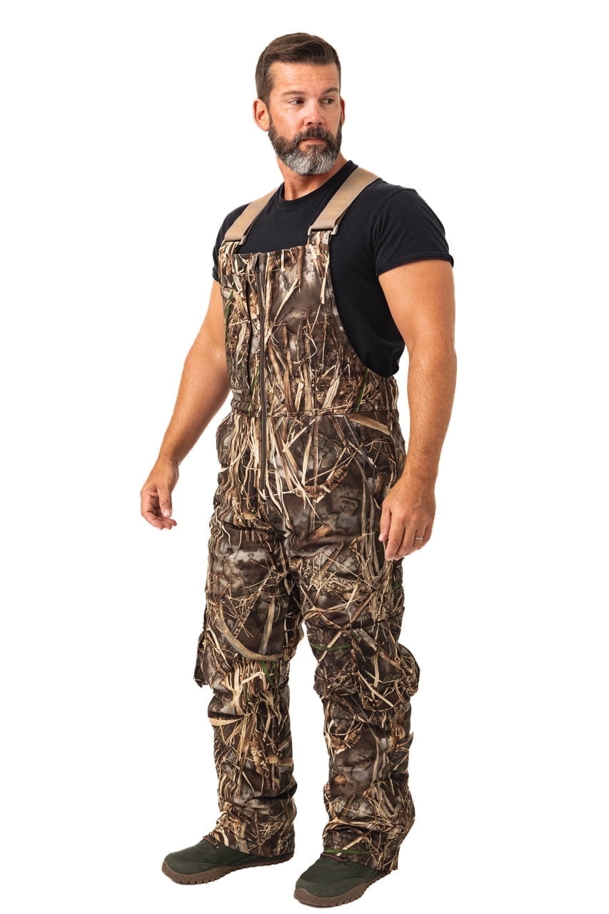 Realtree Men's Big Game Insulated Bibs - MAX-7 Camo for Extreme Hunting ...