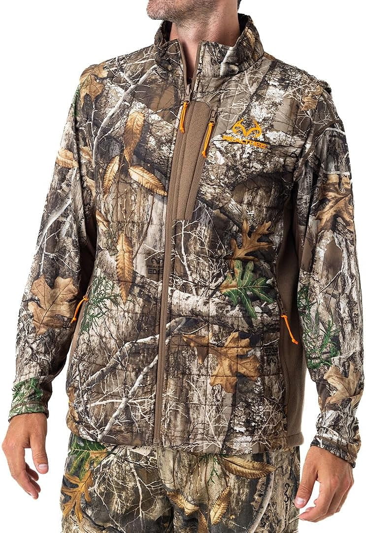 Realtree Men's EDGE Camo Hunting Pro Staff Reversible Hybrid Puffer ...