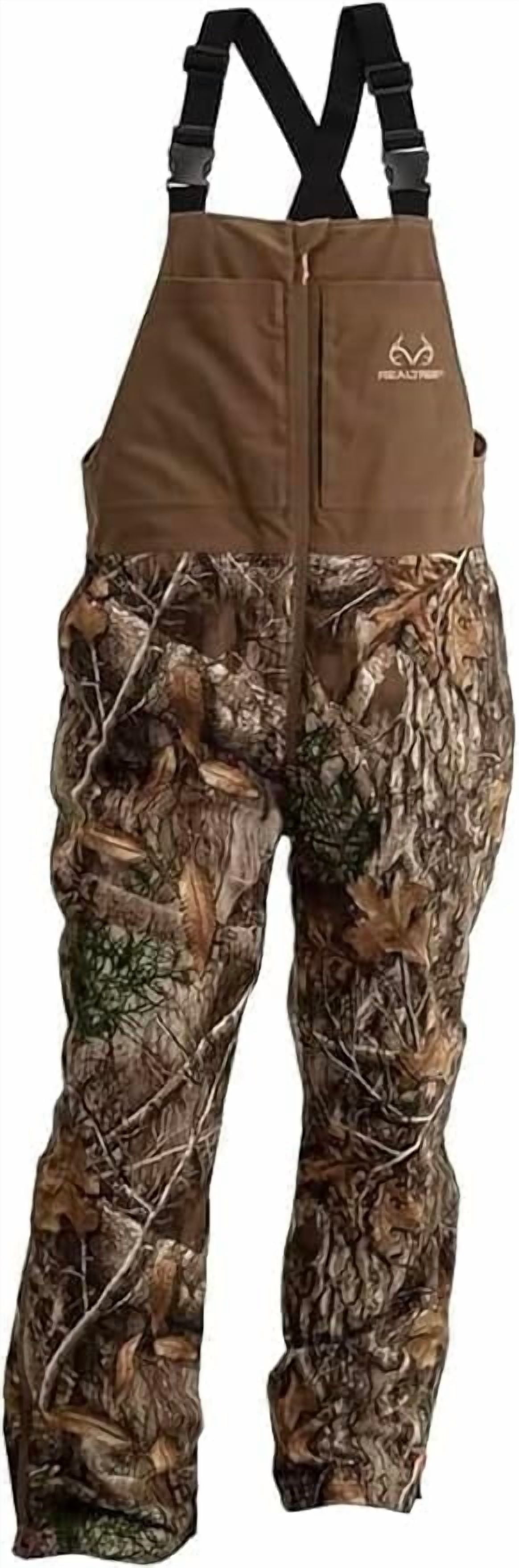 Realtree Men's EDGE Camo Insulated Waterproof Mid-Weight Hunting Bibs ...