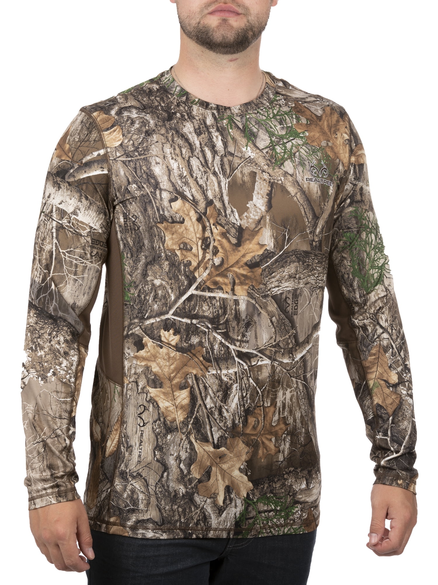 Realtree Men's Edge Long Sleeve Performance Camo Tee Shirt, Up to 3XL ...