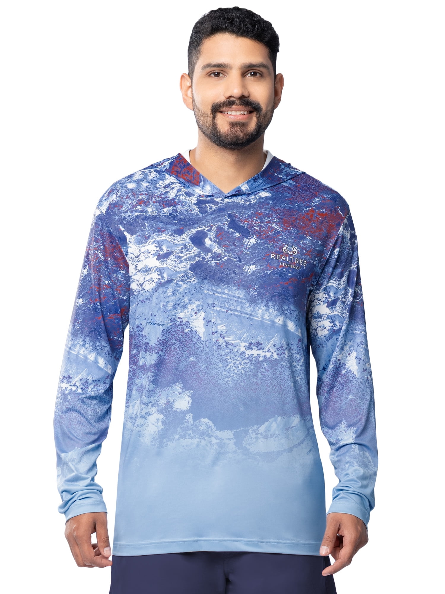 Realtree Men's Fishing Flex Americana UPF30 Long Sleeve Performance ...
