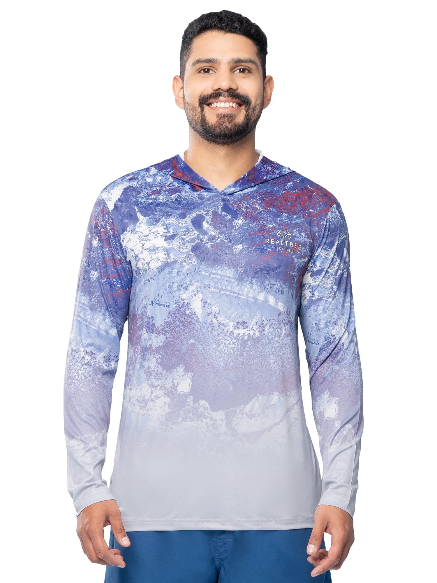 Realtree Men's Fishing Flex Americana UPF30 Long Sleeve Performance ...