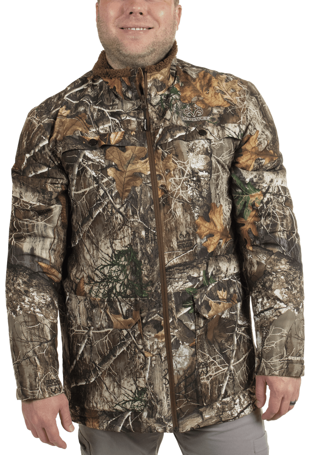 Realtree Men's Fleece Lined Hunting Jacket, Realtree Edge, Size Extra ...