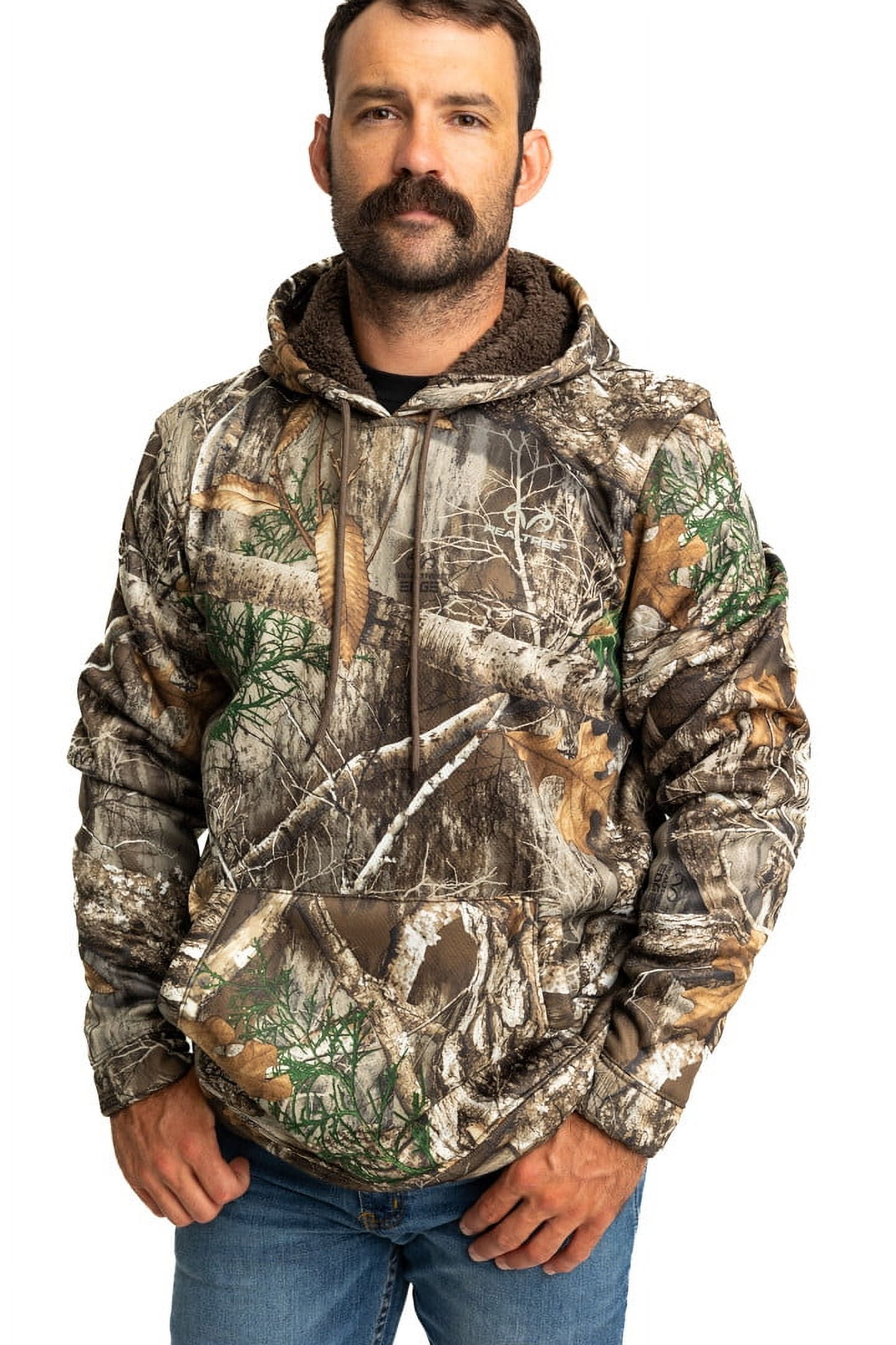 Realtree Men's EDGE Camo Hunting Hoodie | High Pile Pullover for ...