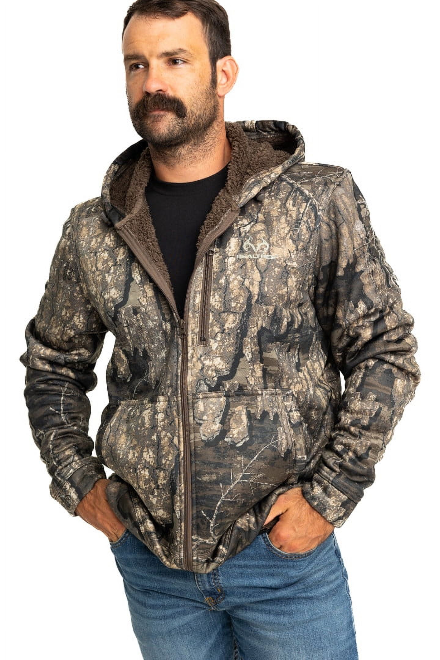 Realtree Men's High Pile Jacket | Timber - Walmart.com