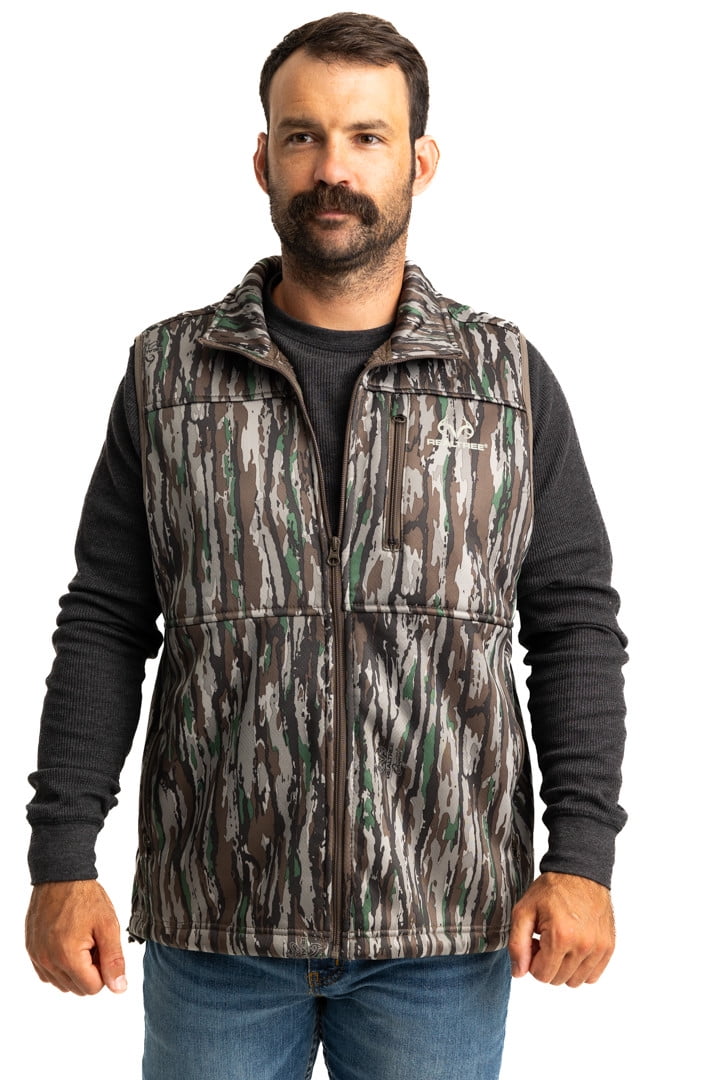 Realtree Men's High Pile Fleece Vest, Original Camo - Warm, Durable ...