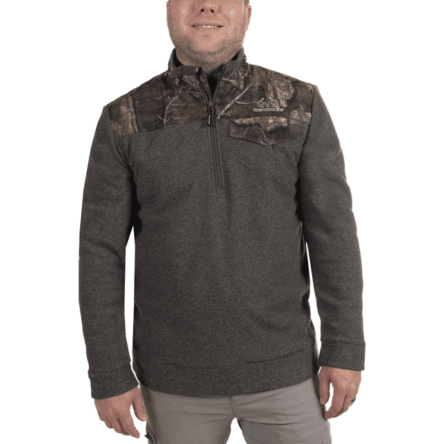 Realtree Men's Jacquard Fleece Hunting Pullover, Realtree Timber, Size ...