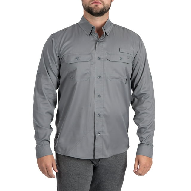 Realtree Men's Long Sleeve Guide Shirt, Performance Fishing Button Up ...