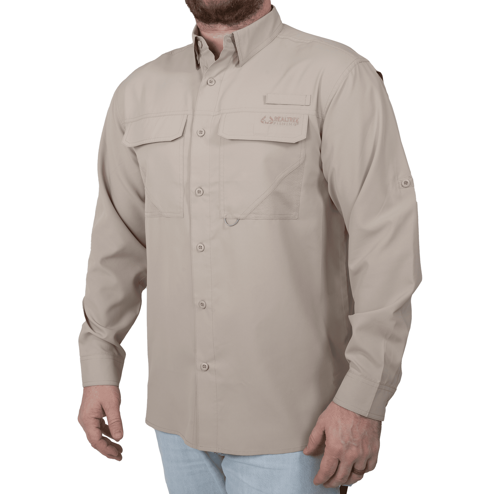 Realtree Men's Long Sleeve Performance Fishing Guide Shirt with UPF 50 ...