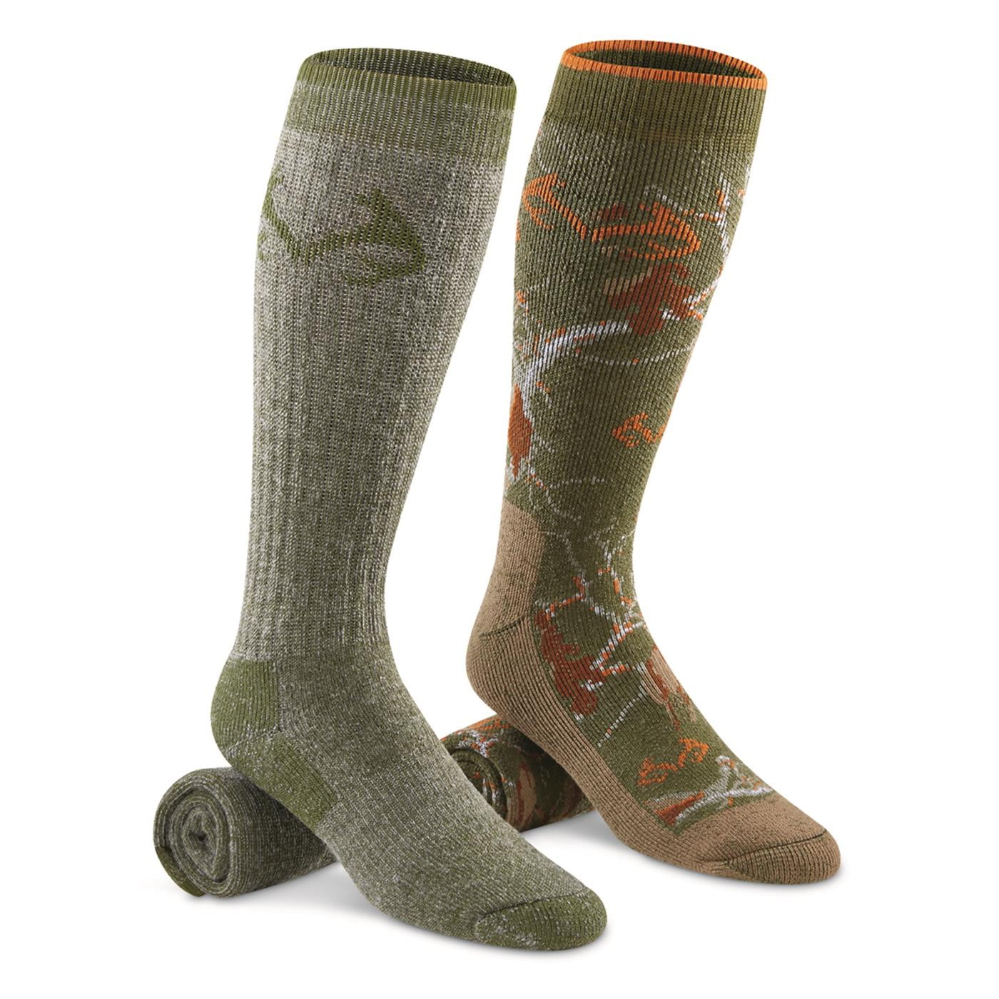 Realtree Men's Merino Wool Blend Boot Socks, 2 Pairs - Walmart.com