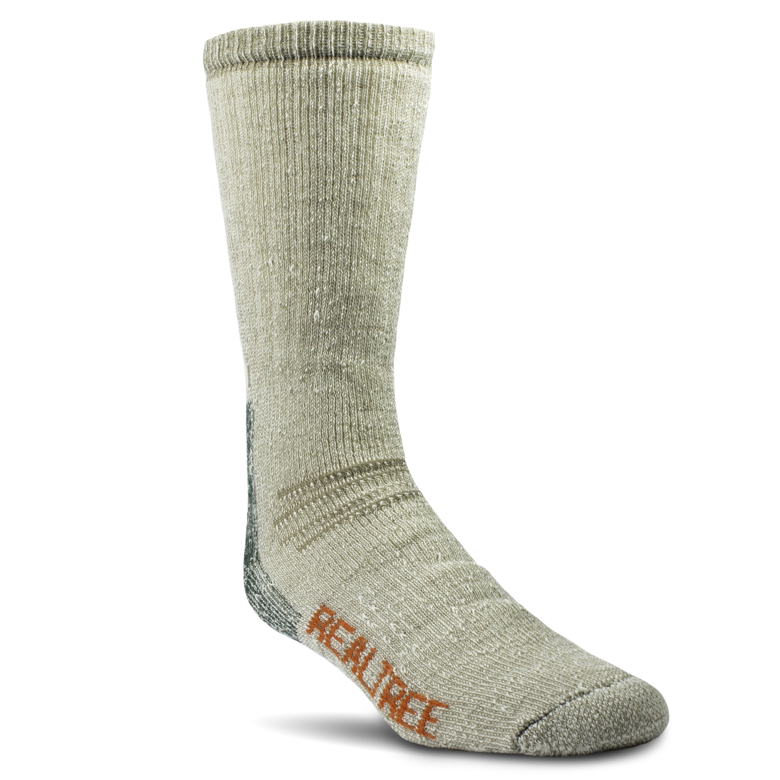 Realtree® Men's Merino Wool Heavy Weight Crew Sock (Taupe, Size M ...
