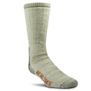 Realtree Men's 2-Pair Thermal Socks with Odor Protection (Gray, Size ...