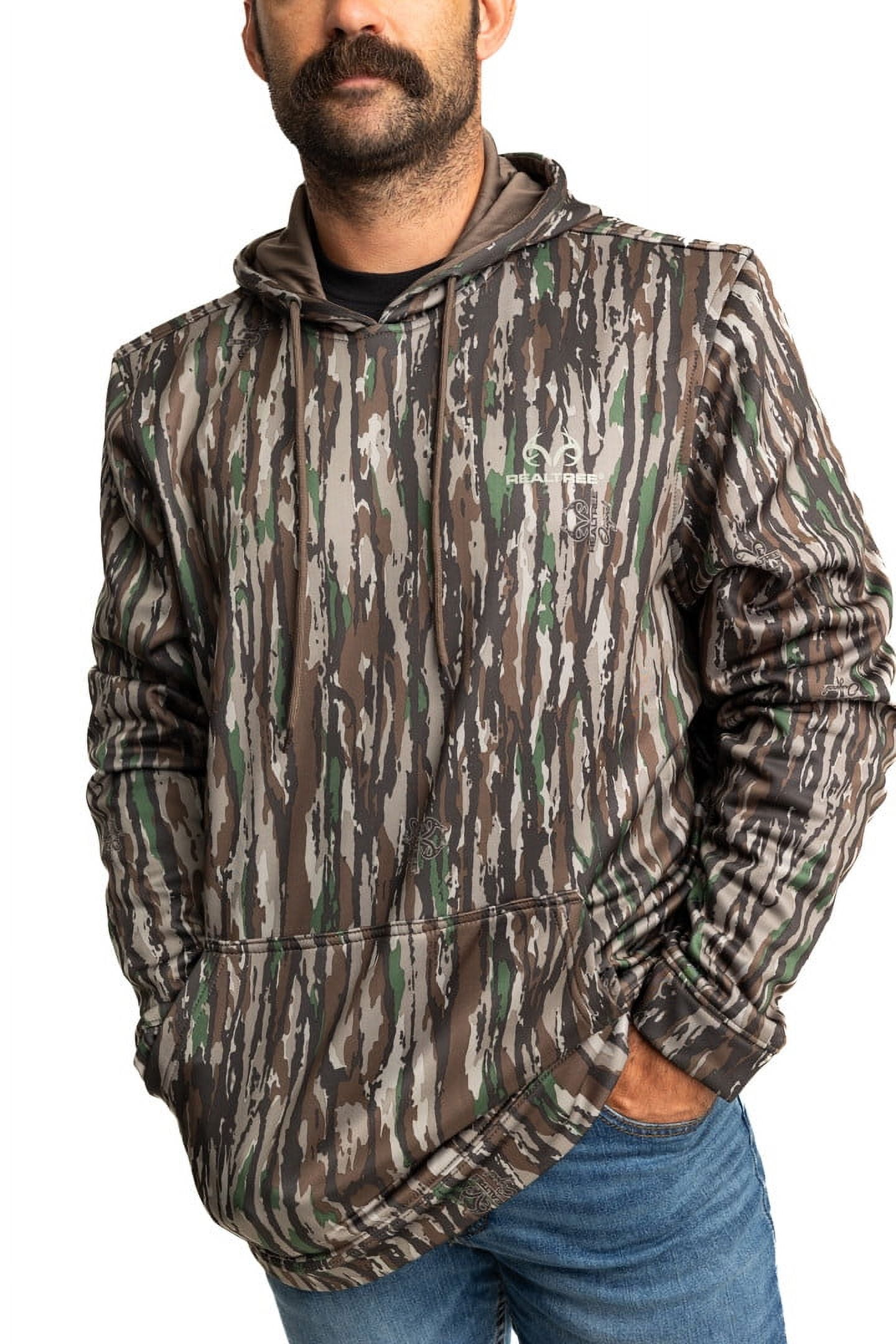 Realtree Men's Original Camo Poly Hoodie – Lightweight, Breathable, and ...
