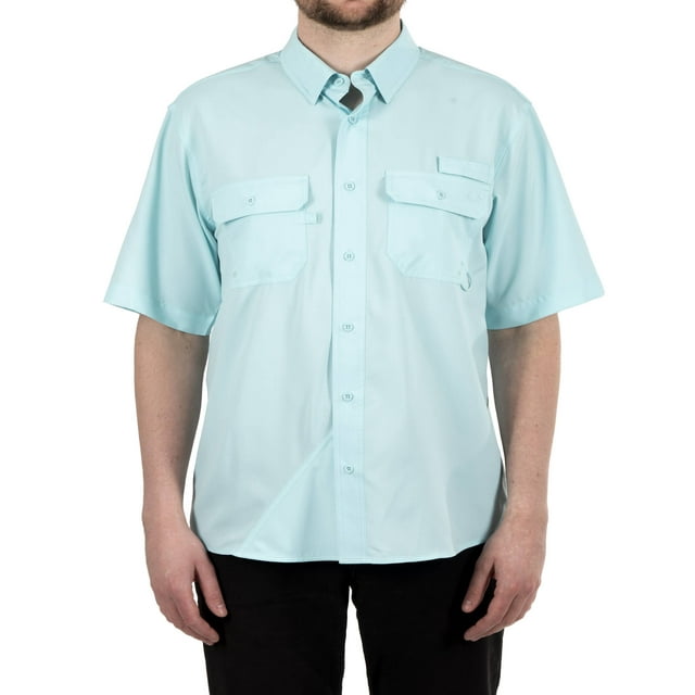 Realtree Men's Short Sleeve Guide Shirt, Performance Fishing Button Up ...