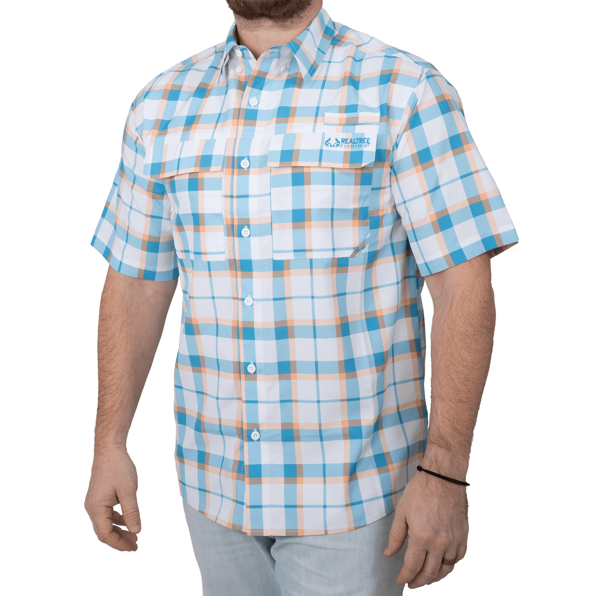 Realtree Men's Short Sleeve Performance Fishing Guide Shirt (Men's ...