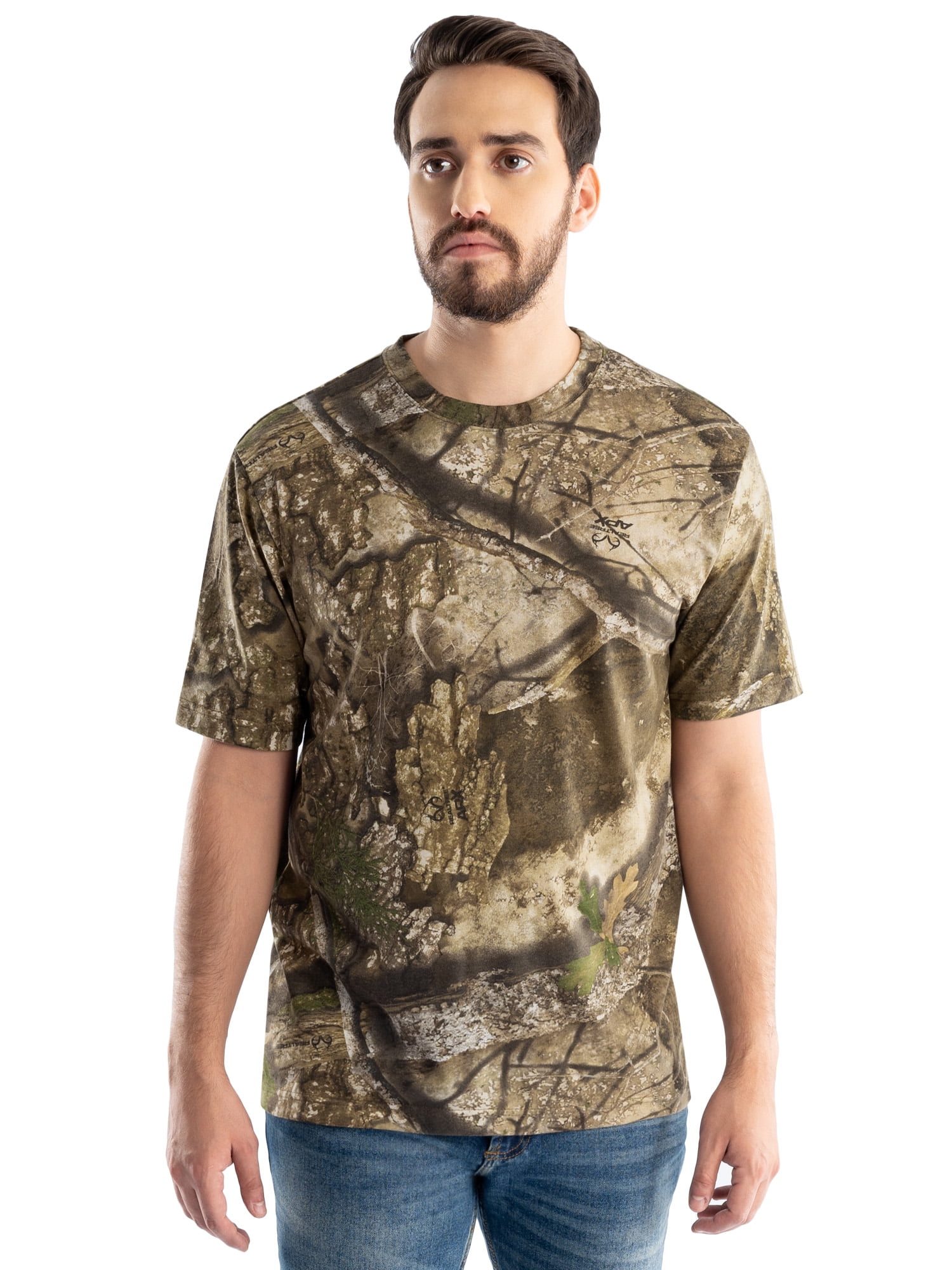 Realtree Men's Camo T-Shirt Scent Control Short Sleeve Cotton Blend ...
