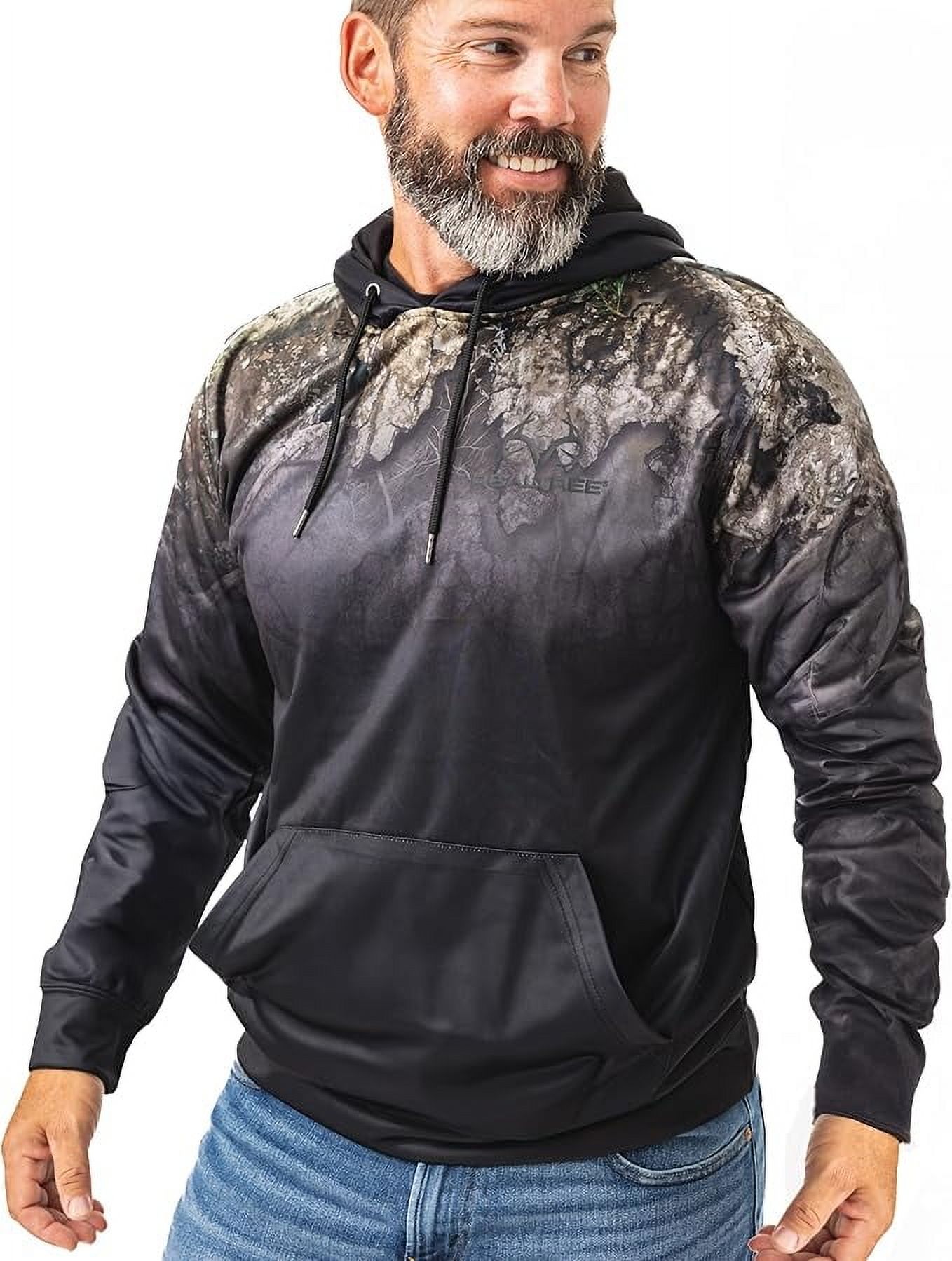 Realtree Men's Strike Performance APX Camo Hoodie Black Fleece ...