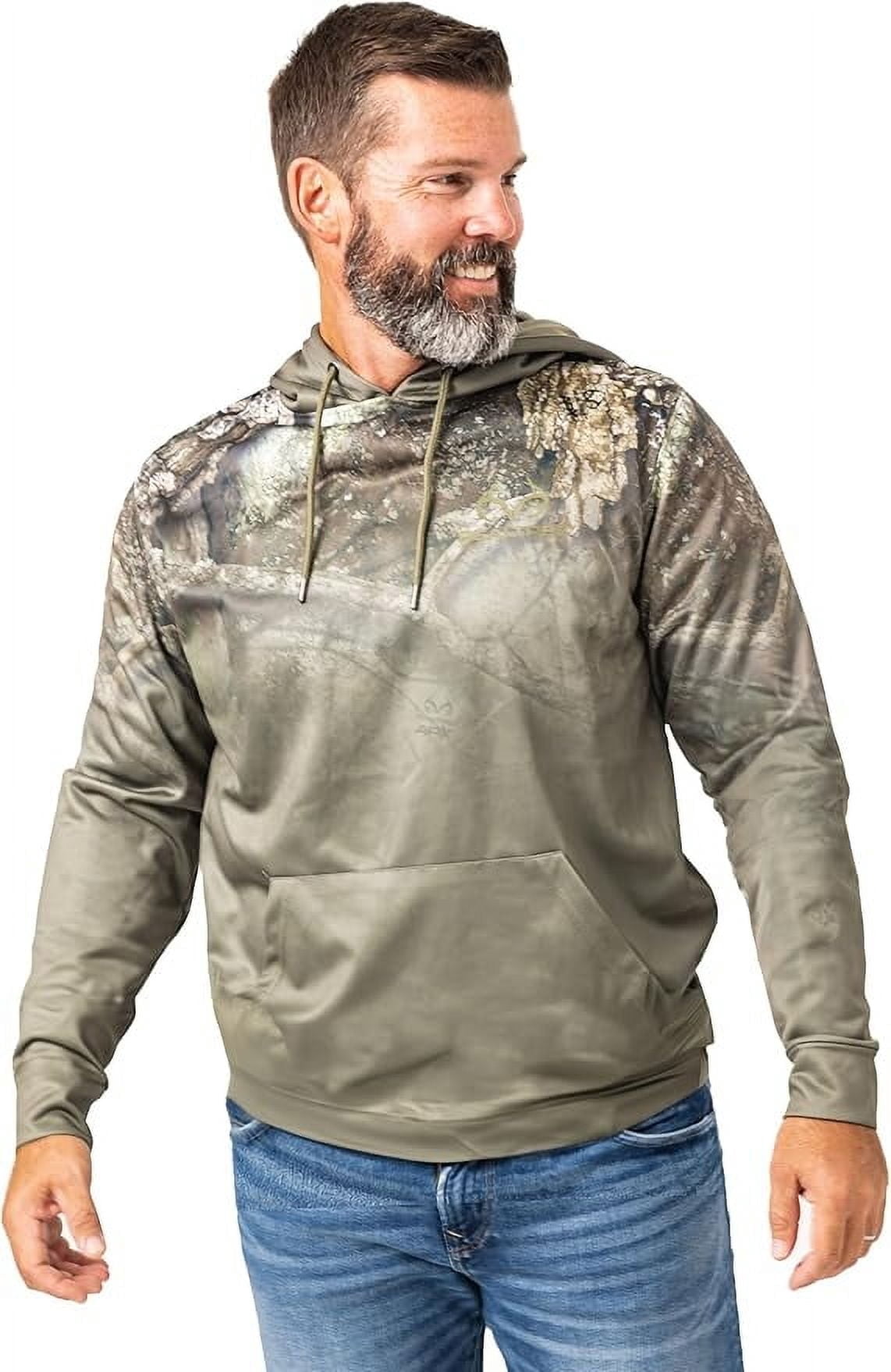 Realtree Men's Strike Performance APX Camo Hoodie Olive Fleece ...