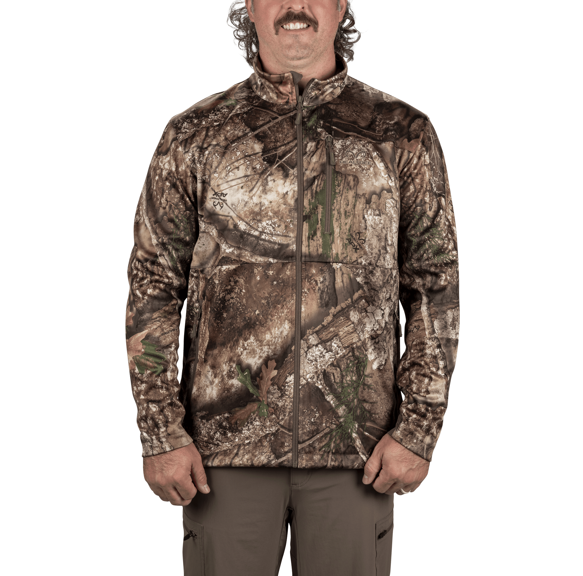Realtree Men's Tech-Shell Hunting Jacket 3X-Large Real Tree APX Water ...